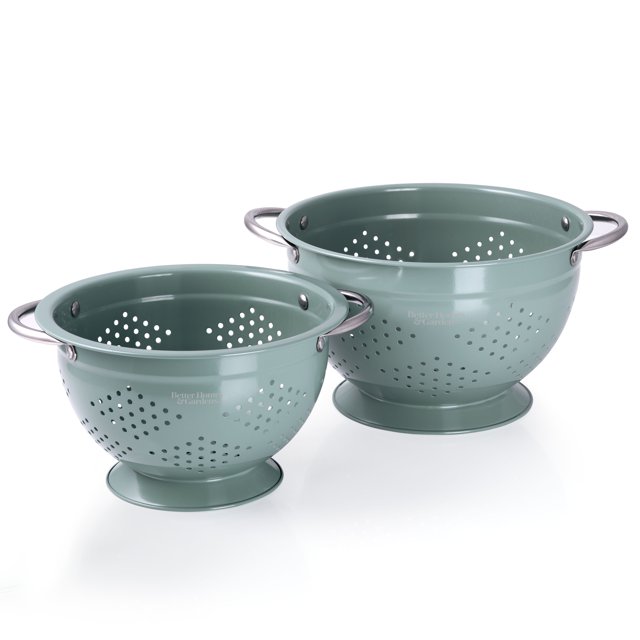 Better Homes & Gardens 2 Piece Colander Set Aqua Slate - Walmart.com