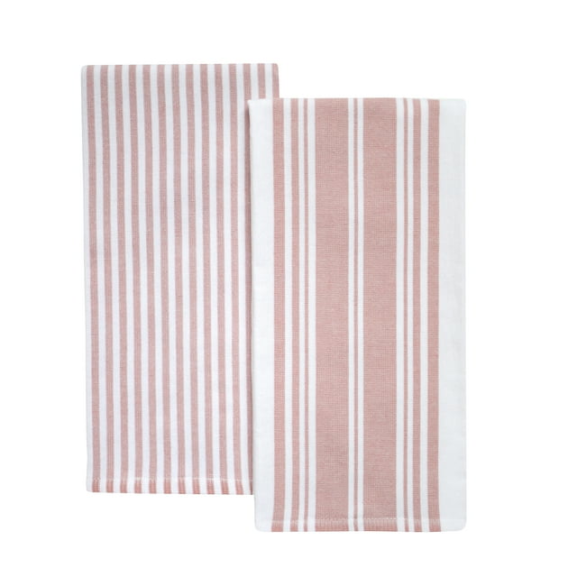 Better Homes & Gardens 2 Piece Culinary Kitchen Towel, Old Rose ...
