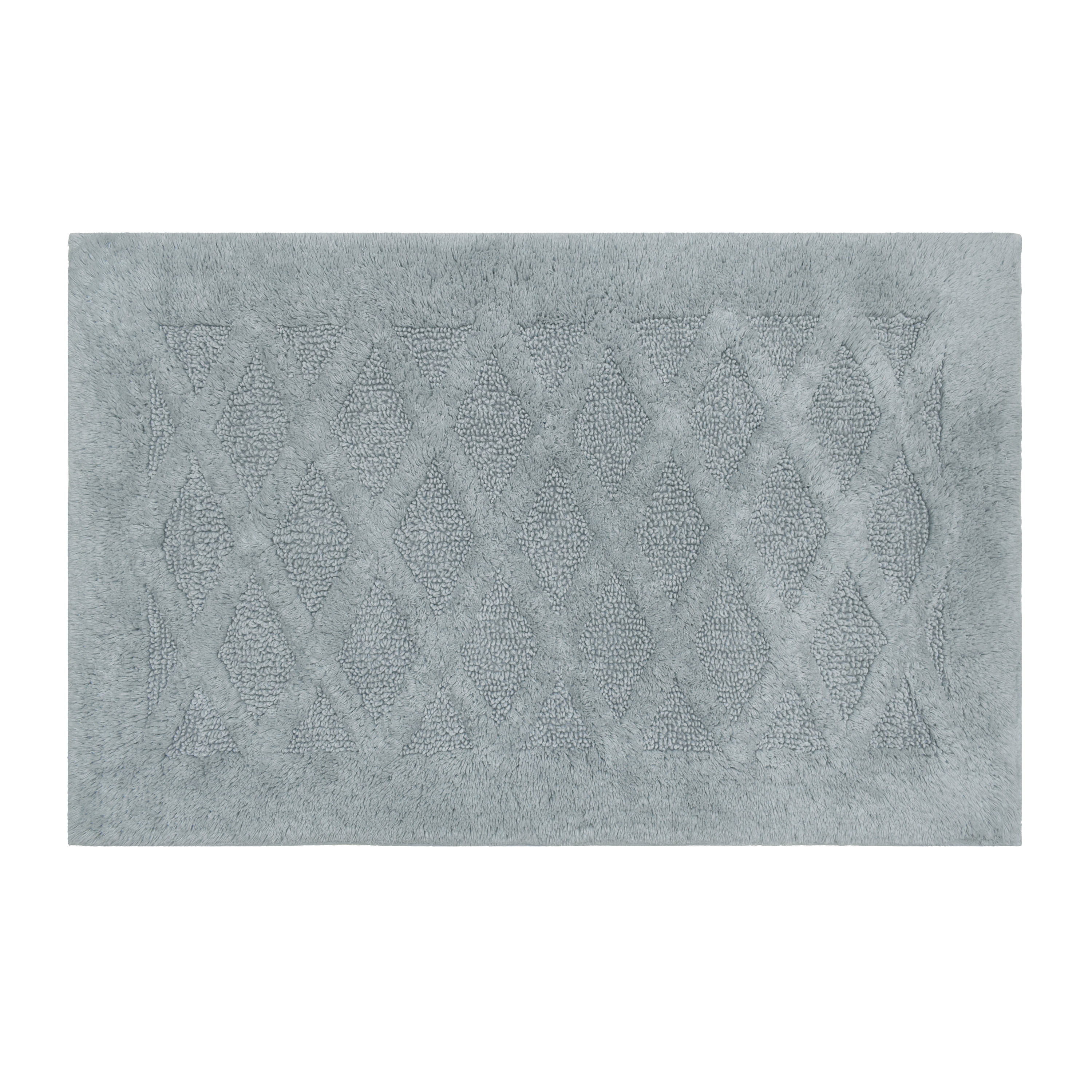 Homes & Gardens 20x34 Cotton Bath Rug - Grey - Walmart.com