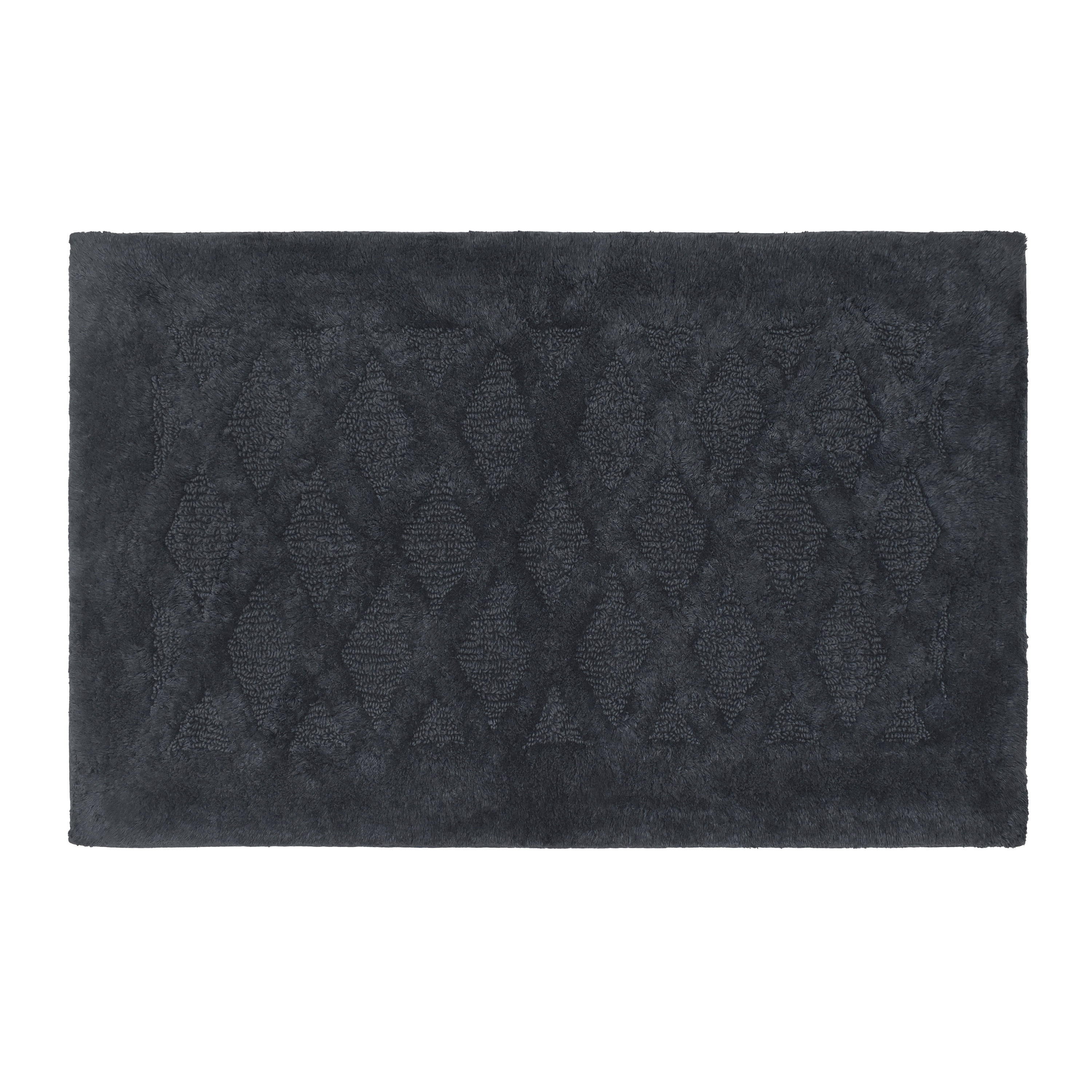 Better Homes & Gardens 20" x 34" Cotton Diamond Texture Bath Rug - Grey ...
