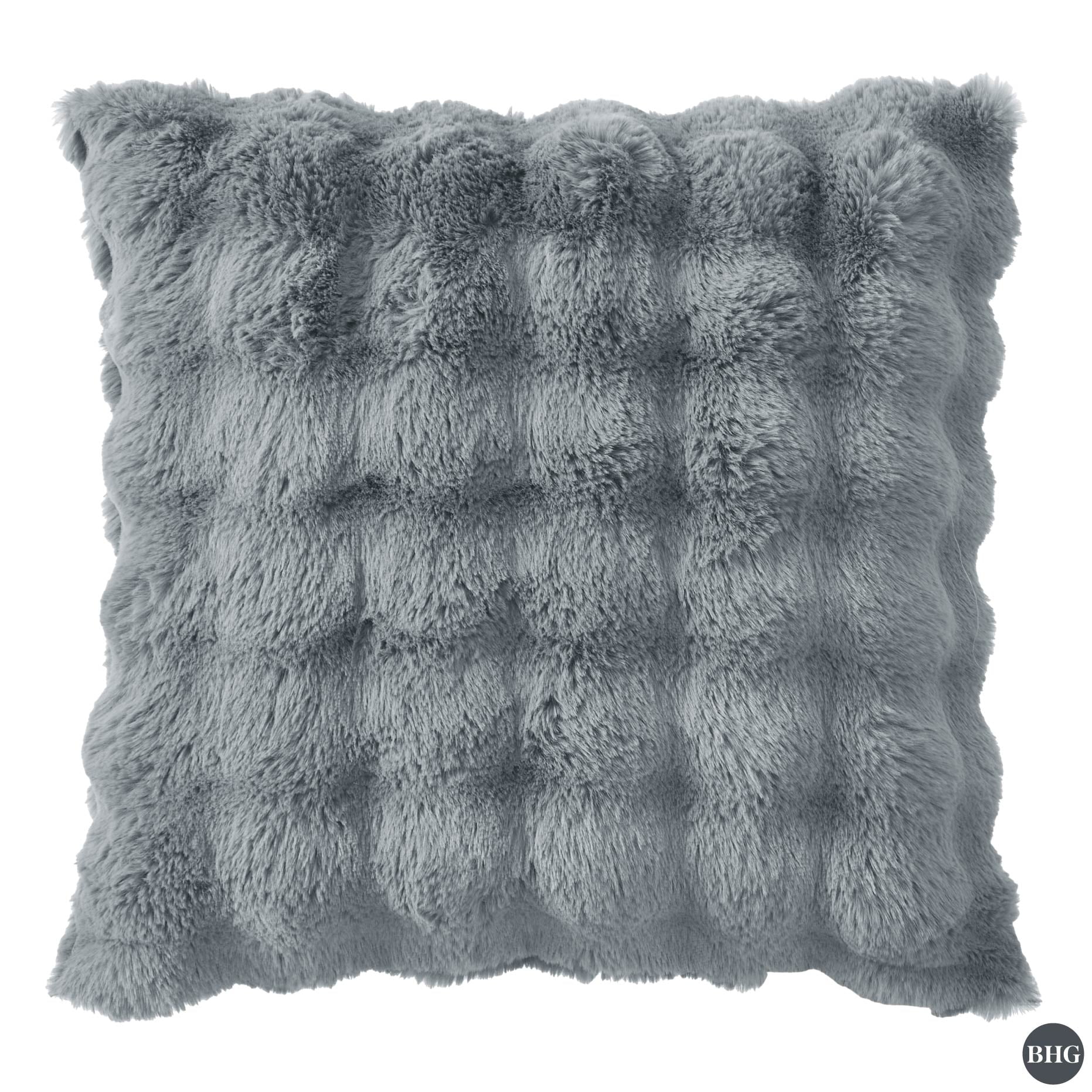 Better Homes & Gardens Bubble Faux Fur Pillow - Gray Flannel - Walmart.com