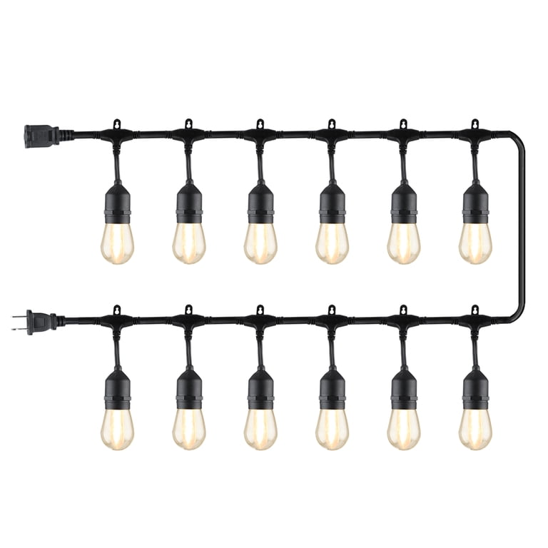 24 Foot Outdoor String Lights Luxrite 1 Bulb 24 String Light