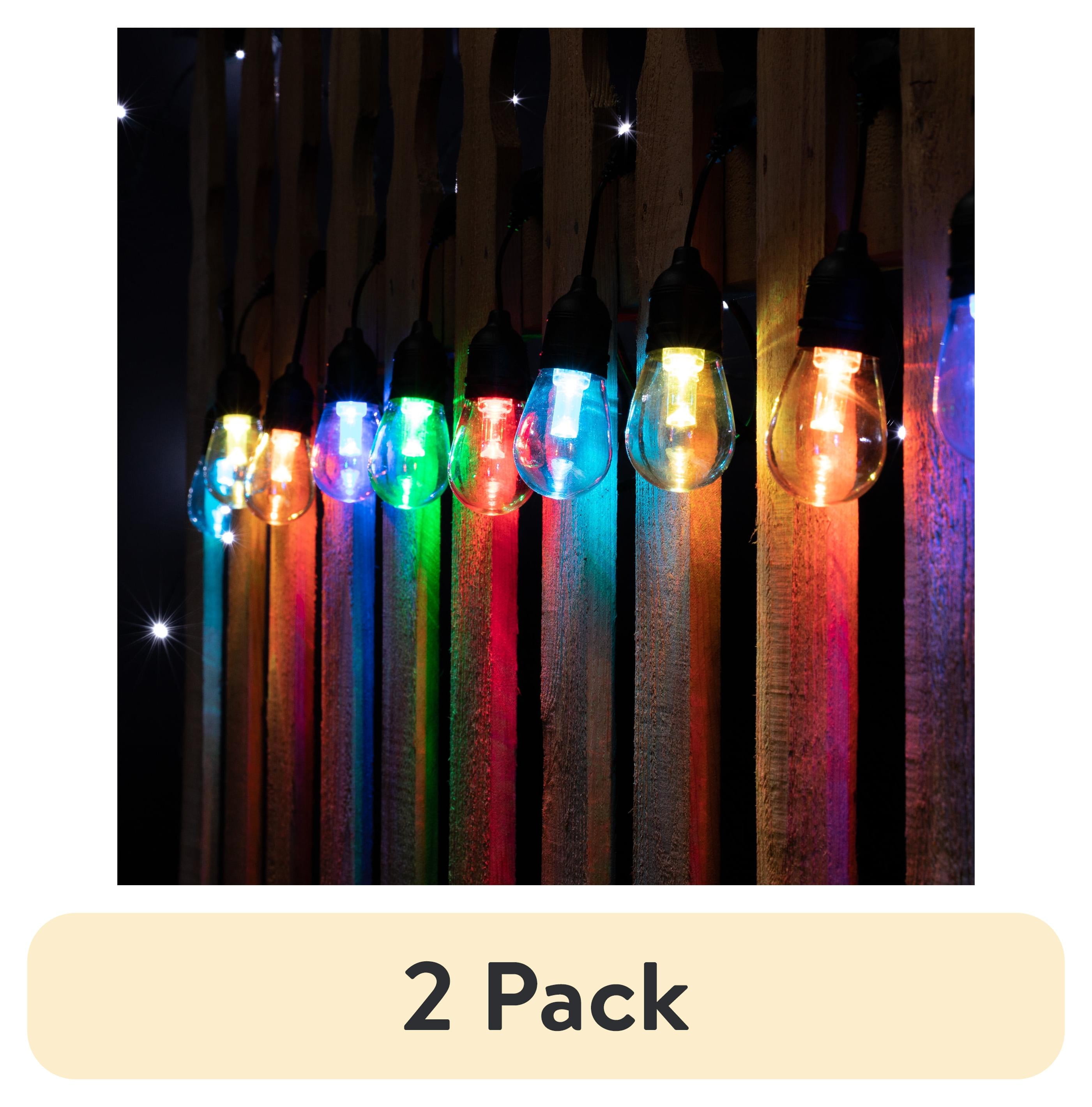 (2 pack) Better Homes & Gardens 24 Foot Multi-Color Chasing String ...