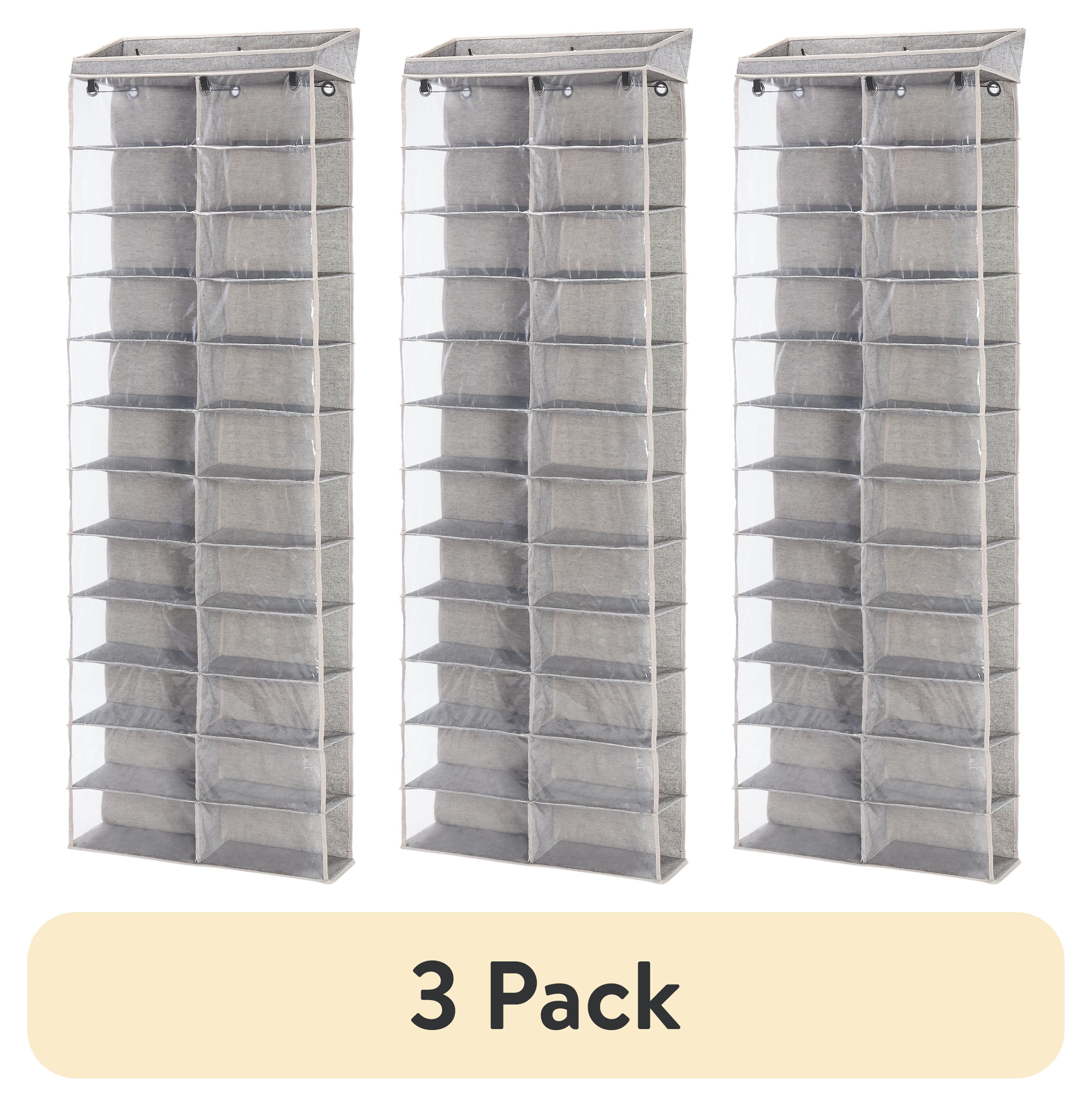 (3 pack) Better Homes & Gardens 24-Shelf Polyester Cotton over the Door ...
