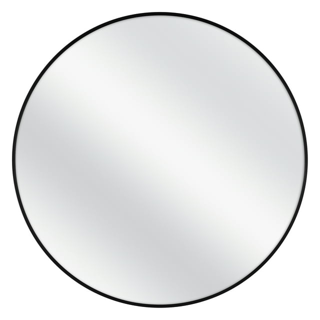 Better Homes & Gardens 28 inch Round Metal Wall Mirror, Black - Walmart.com