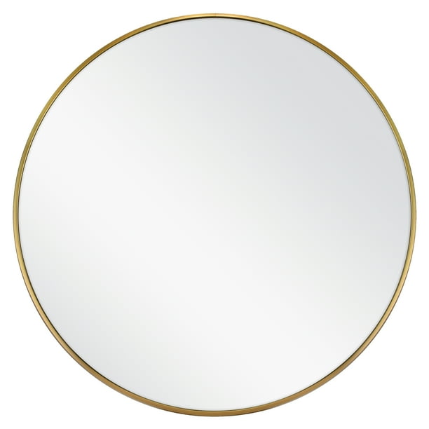 Better Homes & Gardens 28 inch Round Metal Wall Mirror, Gold - Walmart ...