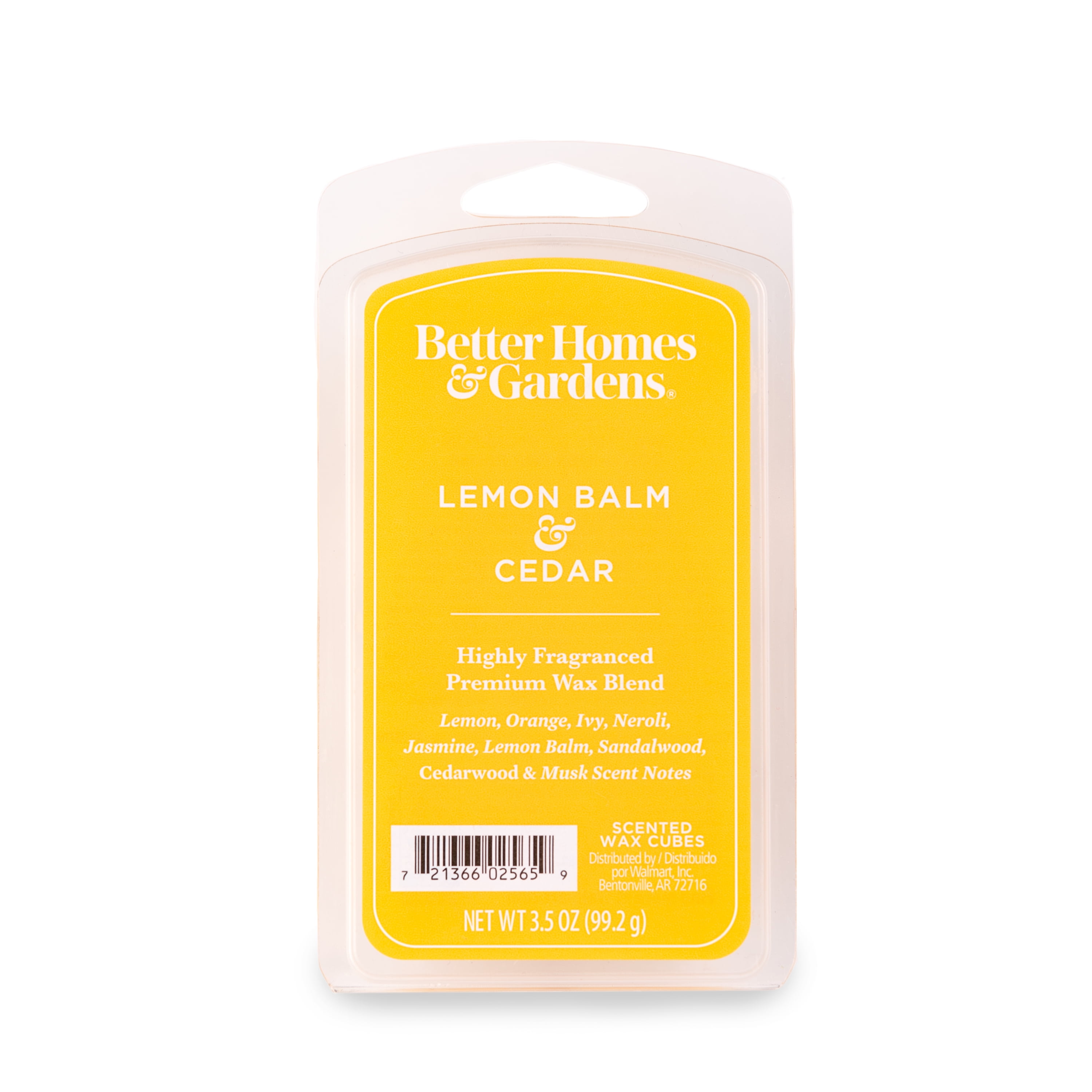 Better Homes & Gardens 3.5 oz Ampersand Wax Melt Lemon Balm & Cedar ...