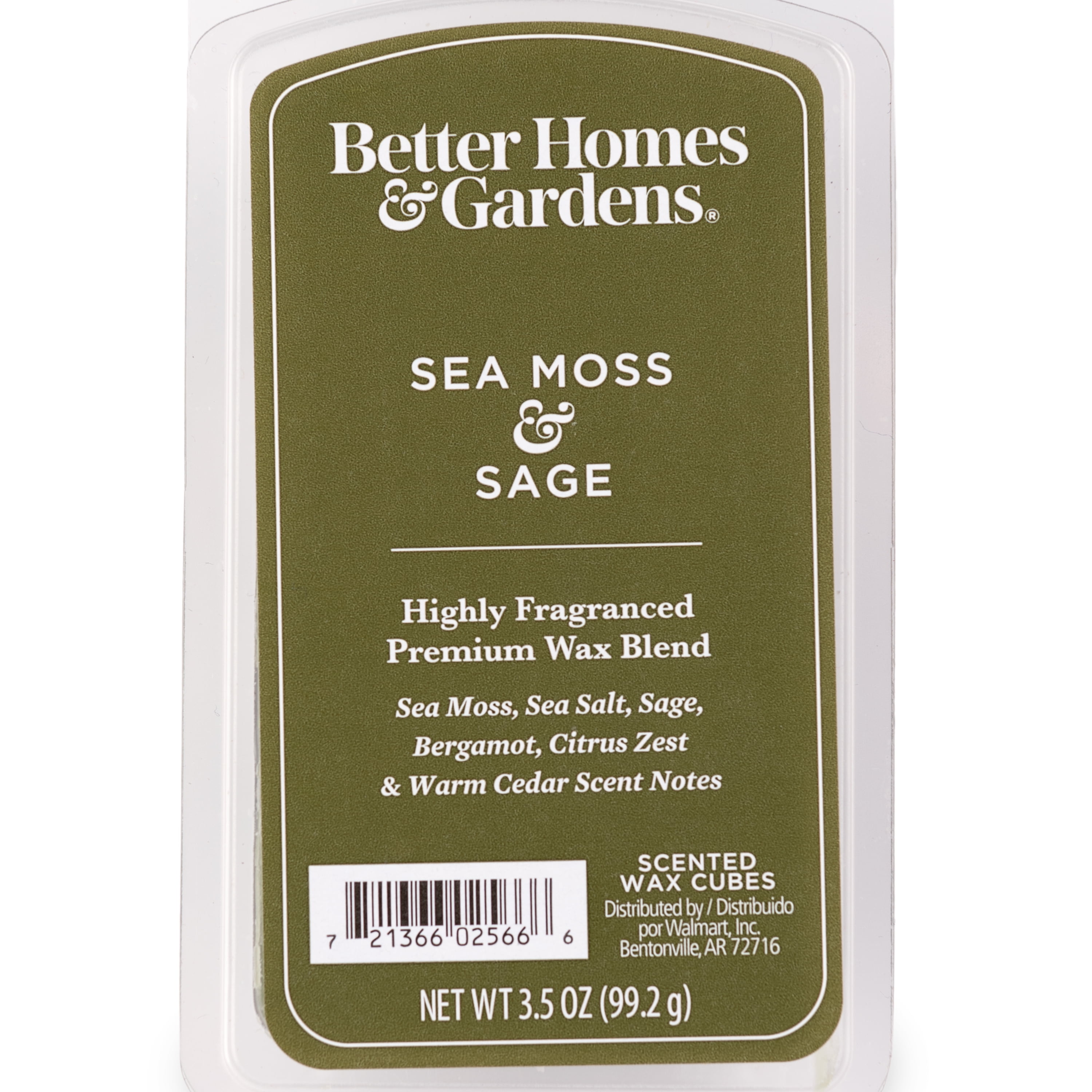 Better Homes & Gardens 3.5 oz Ampersand Wax Melt Sea Moss & Sage ...