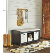 Better Homes & Gardens Springwood Storage Bench, Cream - Walmart.com
