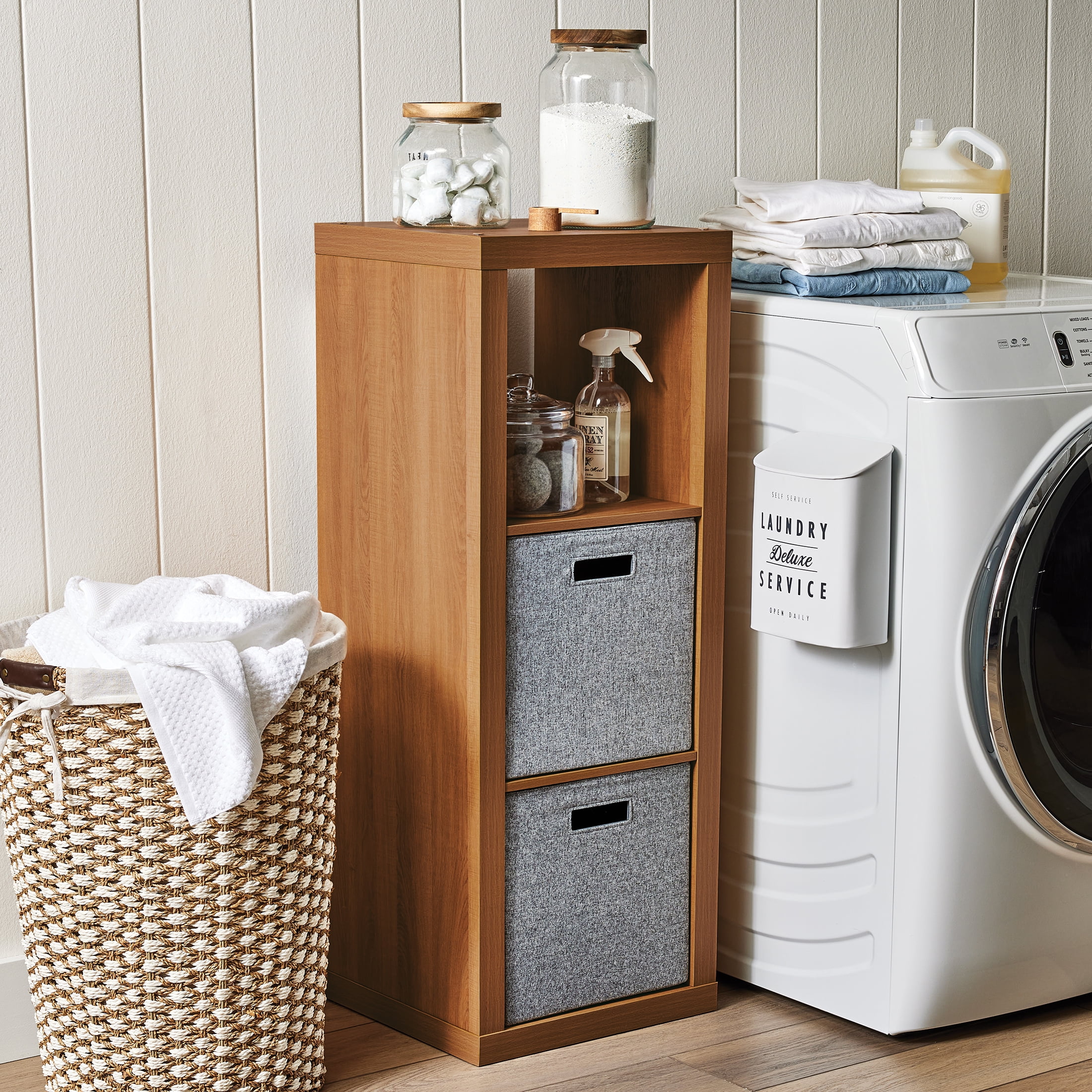 Better Homes & Gardens 3-Cube Storage Organizer, Acorn - Walmart ...