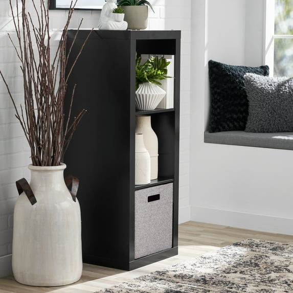 Better Homes & Gardens 3 Cube Storage Organizer, Solid Black - Walmart.com