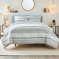 Better Homes & Gardens 3-Piece Blue Yarn Dye Stripe Comforter Set, King ...