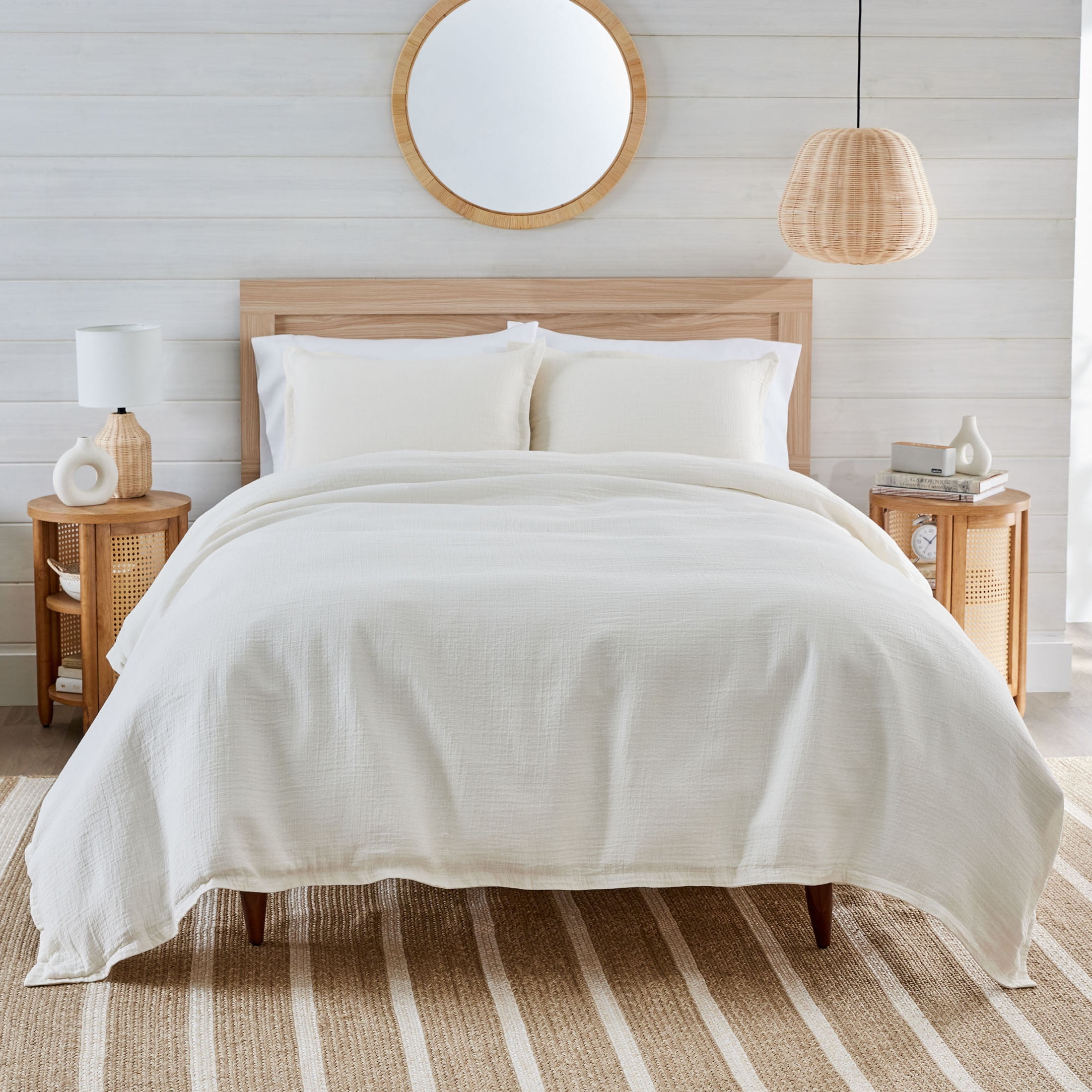 Better Homes & Gardens 3-Piece Ivory Crinkled Gauze Duvet Set, King ...