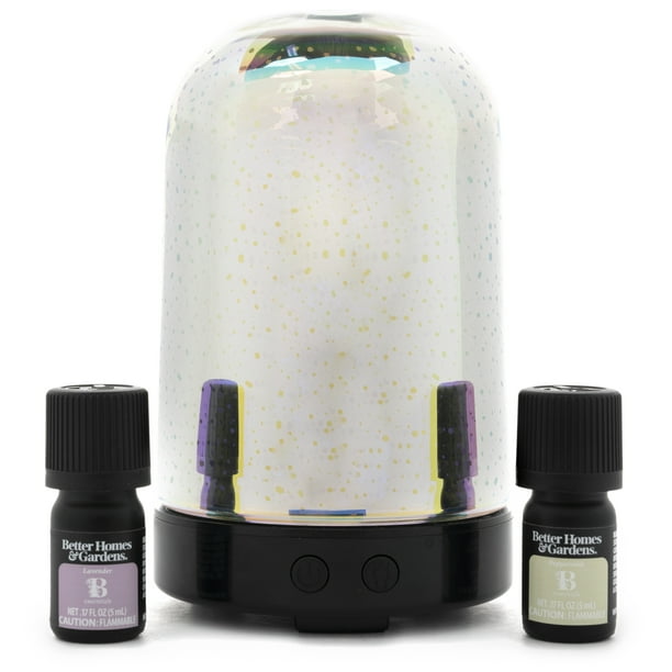 Better Homes & Gardens 3 Pieces Cool Mist Ultrasonic Aroma Diffuser Set, Stargaze, 100 mL ...