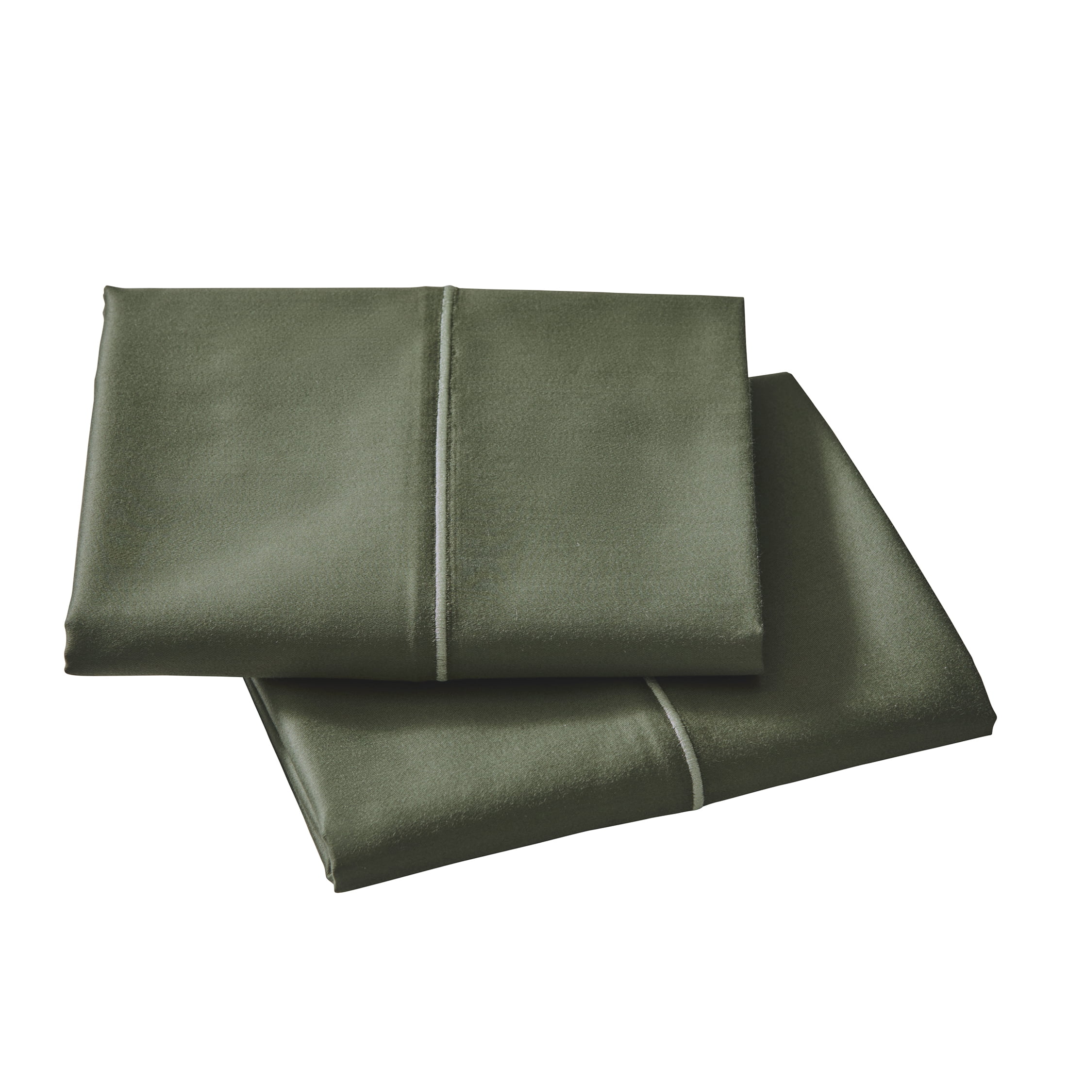 Better Homes & Gardens 2-Piece 300 Thread Count Green Ash Cotton Sateen Pillowcase Set, Standard ...