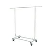 Mainstays Adjustable Rolling Garment Rack Metal Chrome, White, 84 ...