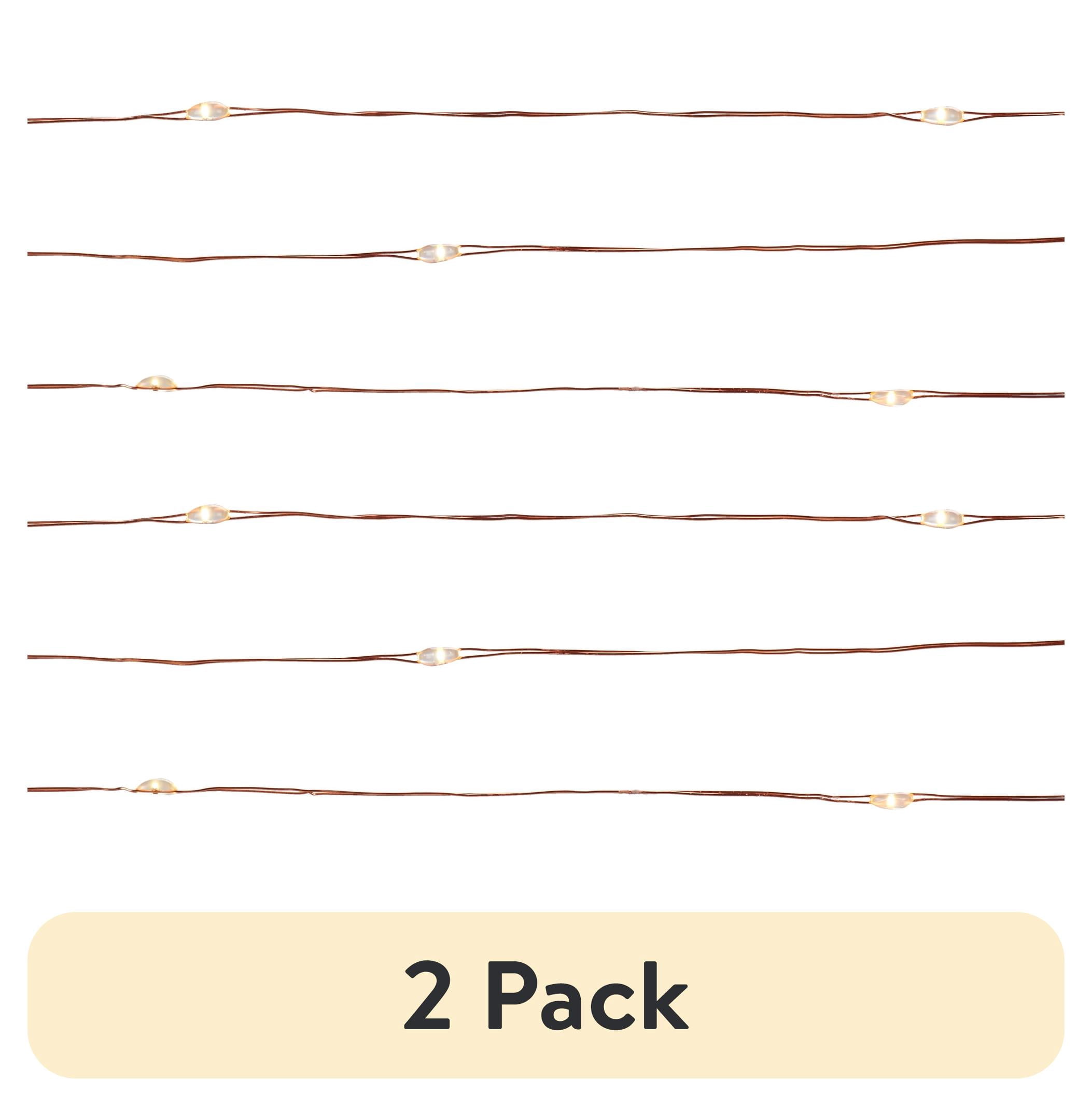 (2 pack) Better Homes & Gardens 36-Count LED Warm White Wire Outdoor ...