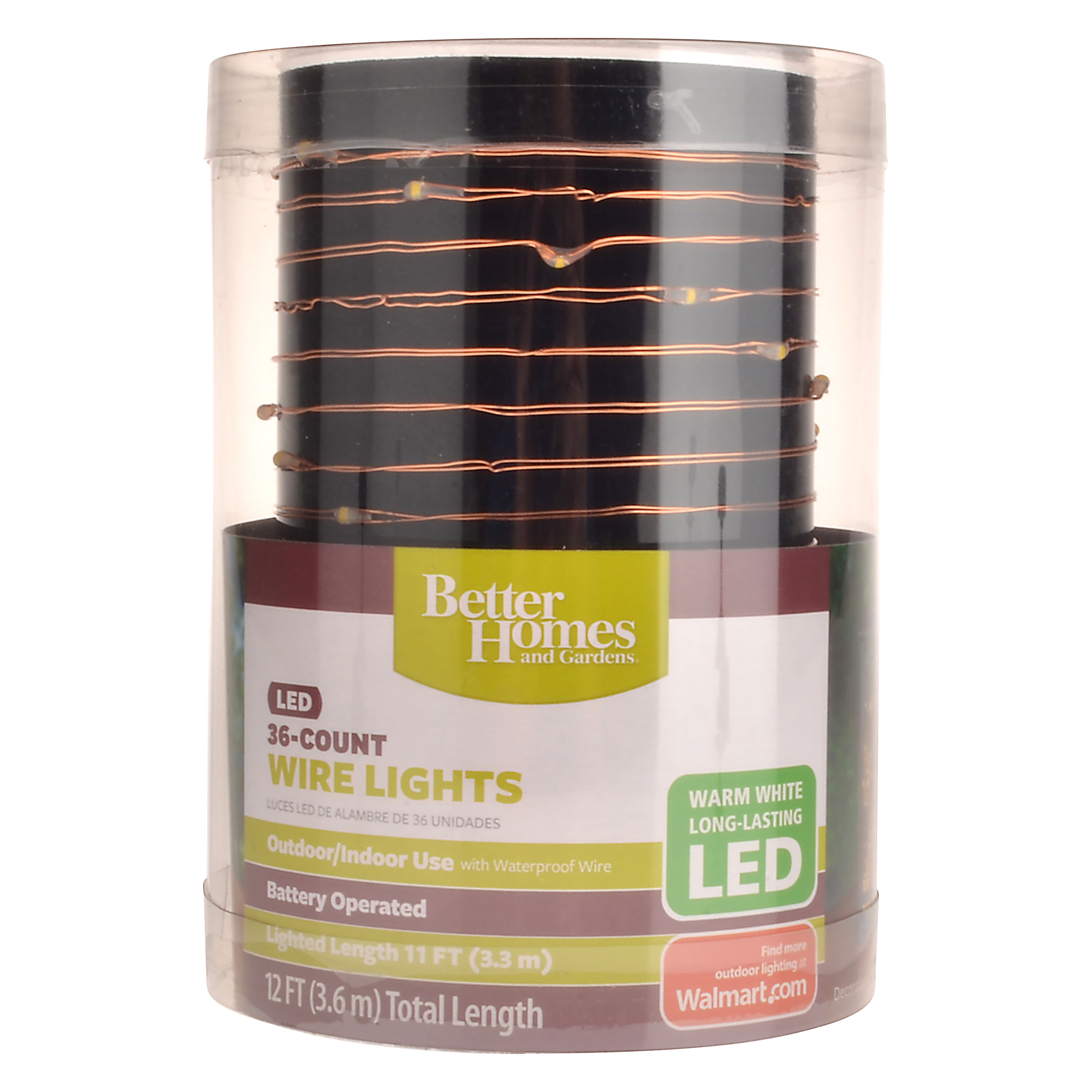 Better Homes & Gardens 36 Count Mini LED String Wire Lights - Walmart.com