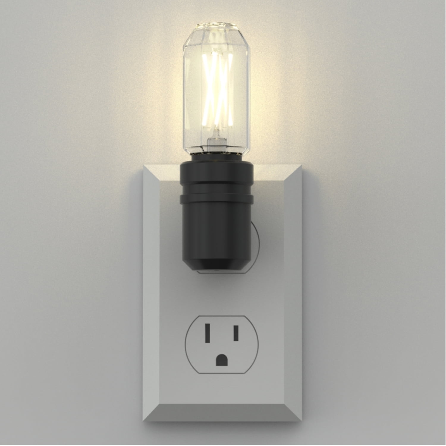 Better Homes & Gardens 4.25" Vintage LED Night Light, Soft White, Dusk ...