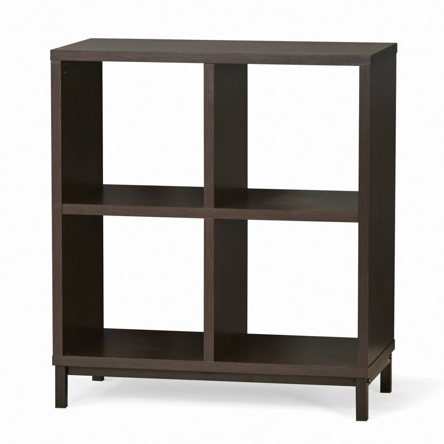 Better Homes & Gardens 4-Cube Organizer with Metal Base, Espresso ...