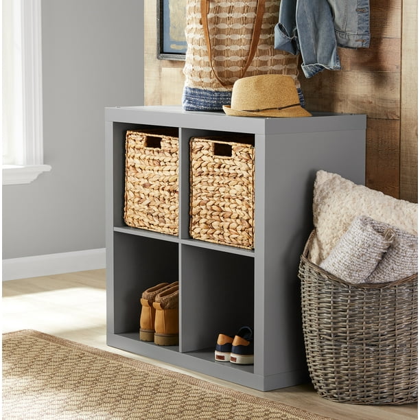 Better Homes & Gardens 4-Cube Storage Organizer, Gray - Walmart ...