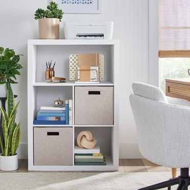 Better Homes & Gardens 6-Cube Storage Organizer, White Texture ...