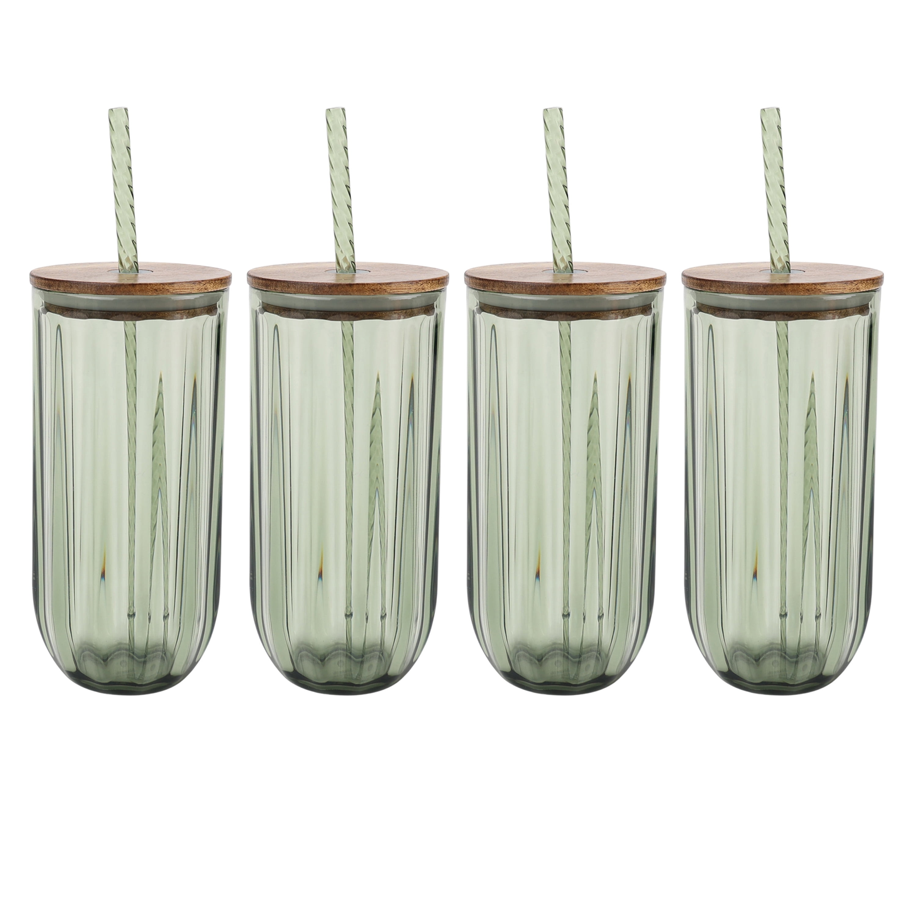 Better Homes & Gardens 4-Piece 21-Ounce Tritan Plastic Sipper and Straw ...