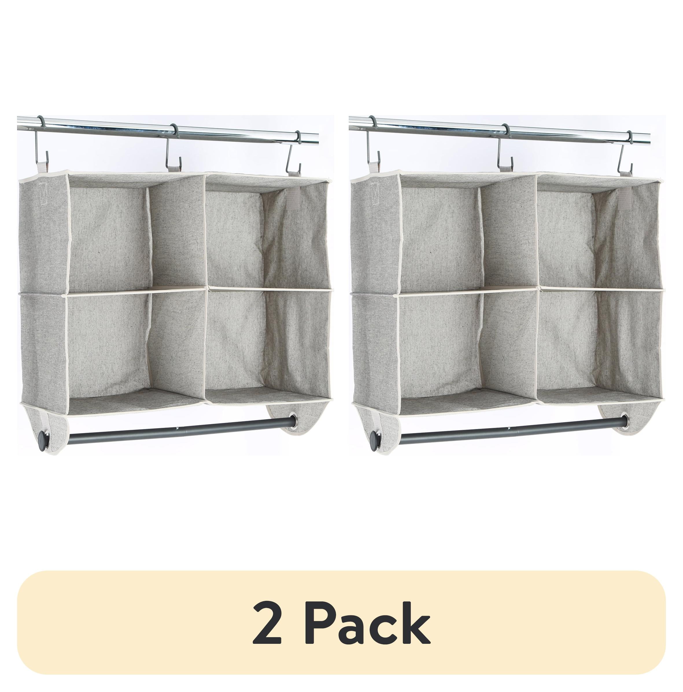 (2 pack) Better Homes & Gardens 4-Shelf Hanging Polyester and Cotton ...