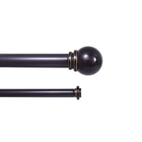 Decopolitan 1" Antique Bronze Urn Double Curtain Rod, Bronze - Walmart.com