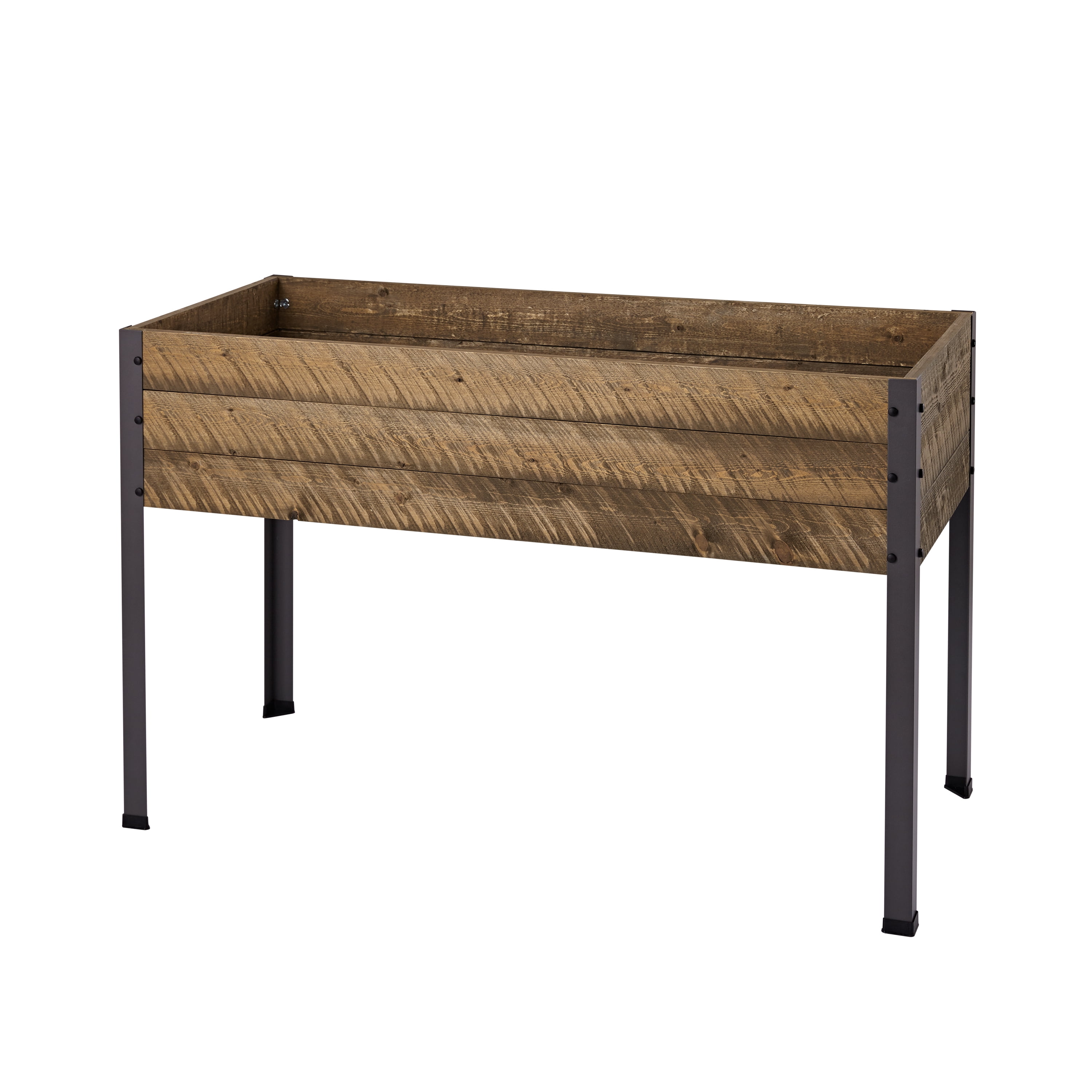 Better Homes & Gardens 47” Rustic Elevated Planter With Self-Watering ...