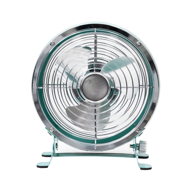 Better Homes & Gardens 5" 3-Speed Mint Retro Personal Metal Drum Fan ...