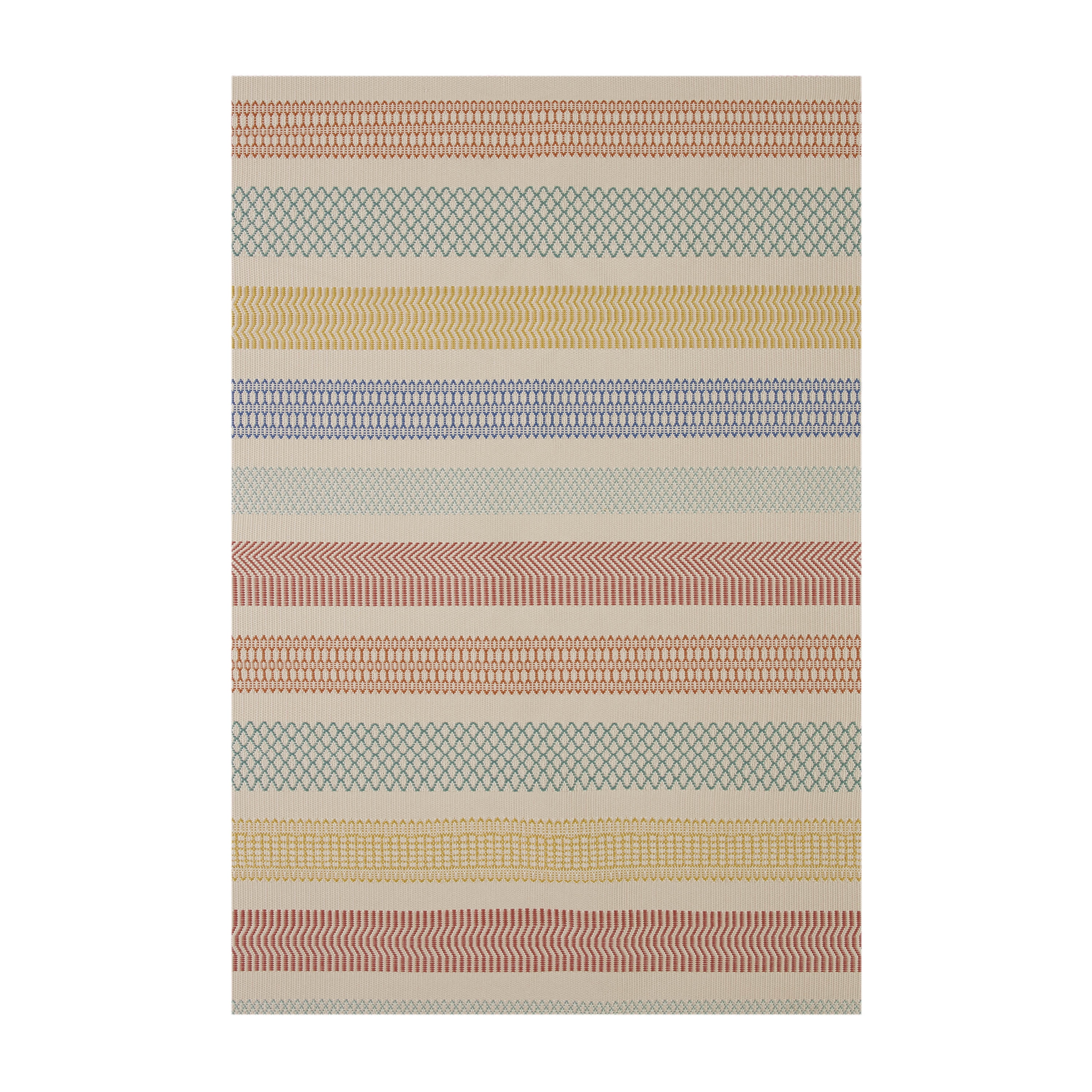 Better Homes & Gardens, 5' x 7' Multi-Color Striped Outdoor Rug ...