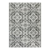 Better Homes & Gardens 5'x7' Black and White Medallion Outdoor Rug ...