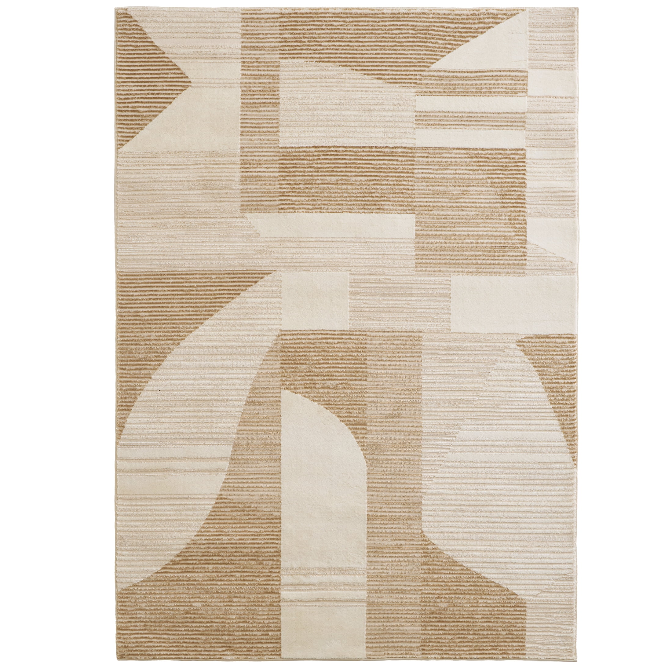 Better Homes & Gardens Neutral Modern Shapes Abstract Indoor Area Rug ...