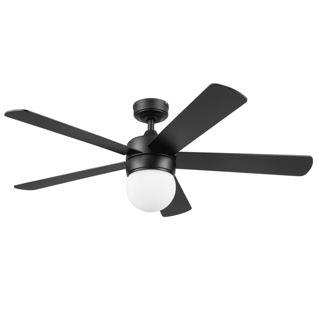 Better Homes & Gardens 52" Black Modern Indoor Ceiling Fan with Light ...