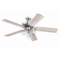 Better Homes & Gardens 52" Satin Nickel Indoor Ceiling Fan with Lights ...