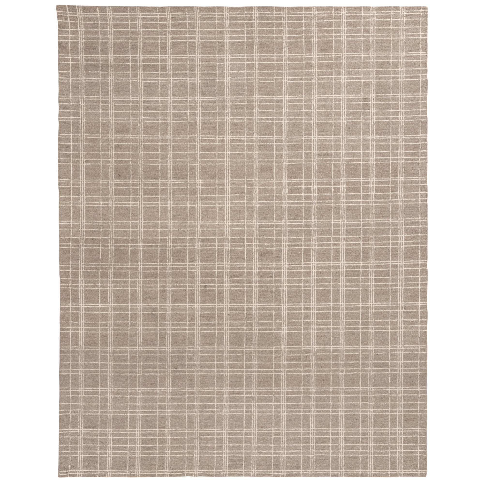 Better Homes & Gardens Beige Plaid Wool Indoor Area Rug, 5x7 - Walmart.com