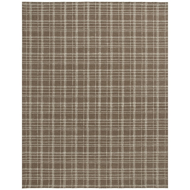 Better Homes & Gardens 5x7 Brown Plaid Wool Indoor Area Rug - Walmart.com