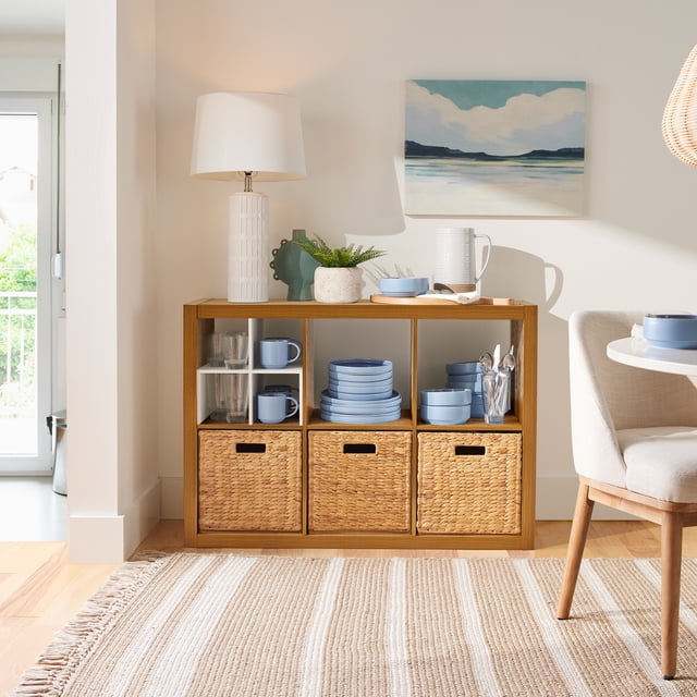 Better Homes & Gardens 6 Cube Storage Organizer, Light Honey - Walmart ...