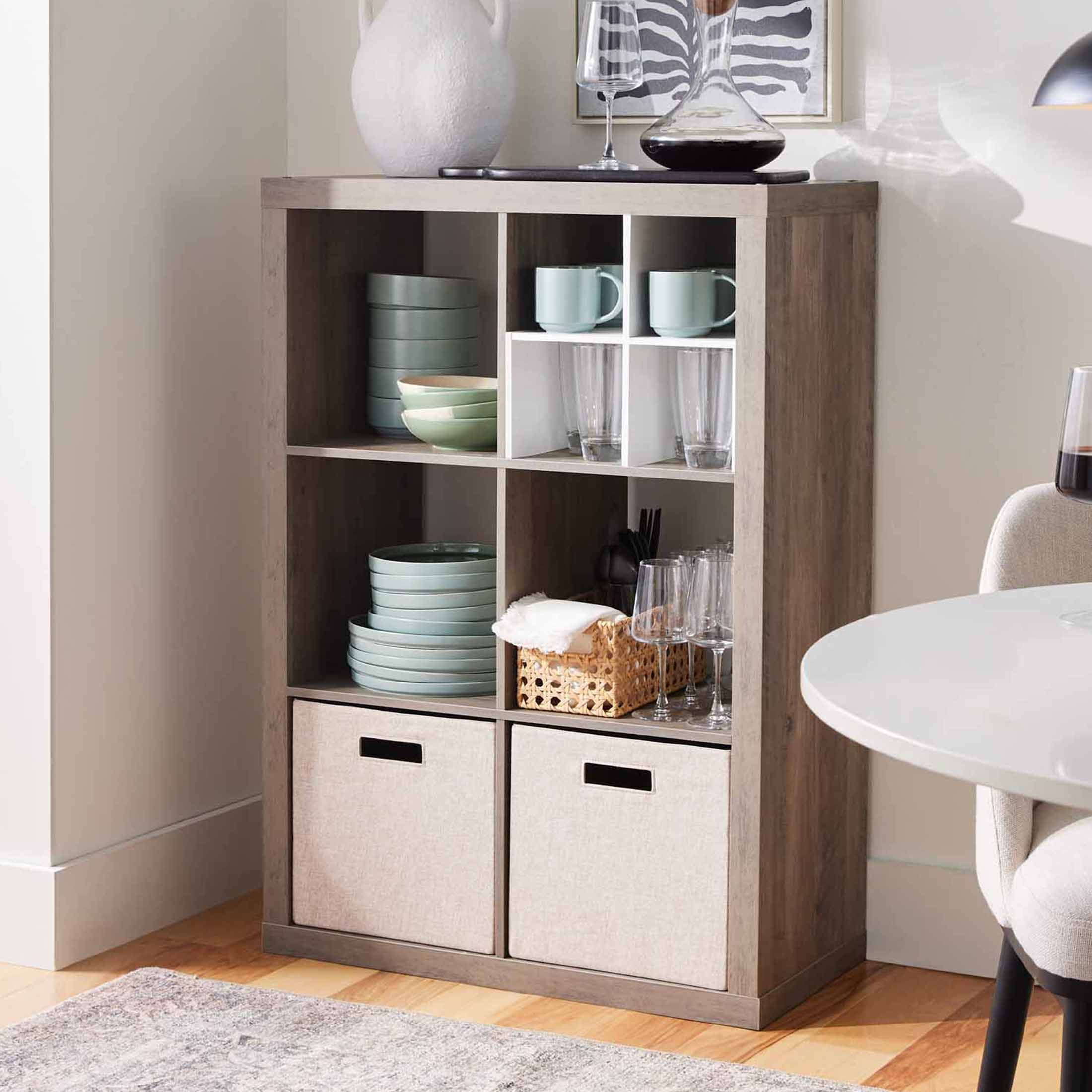 Better Homes & Gardens 6 Cube Storage Organizer, Rustic Gray - Walmart.com