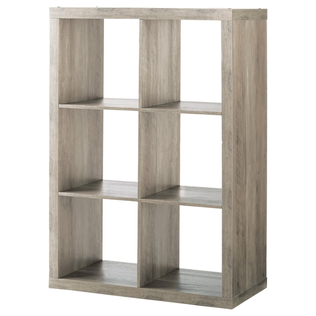 Better Homes & Gardens 6-Cube Storage Organizer, Rustic Gray - Walmart.com