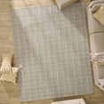 Better Homes & Gardens Beige Plaid Wool Indoor Area Rug, 7'10"x9'10 ...