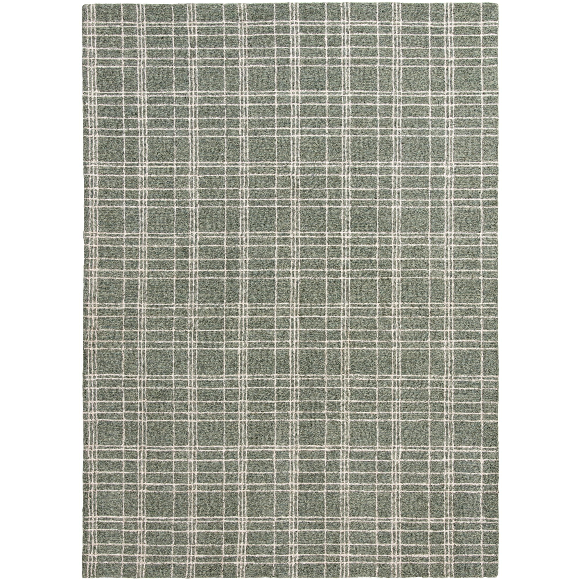 Better Homes & Gardens Green Plaid Wool Indoor Area Rug, 7'10"x9'10 ...