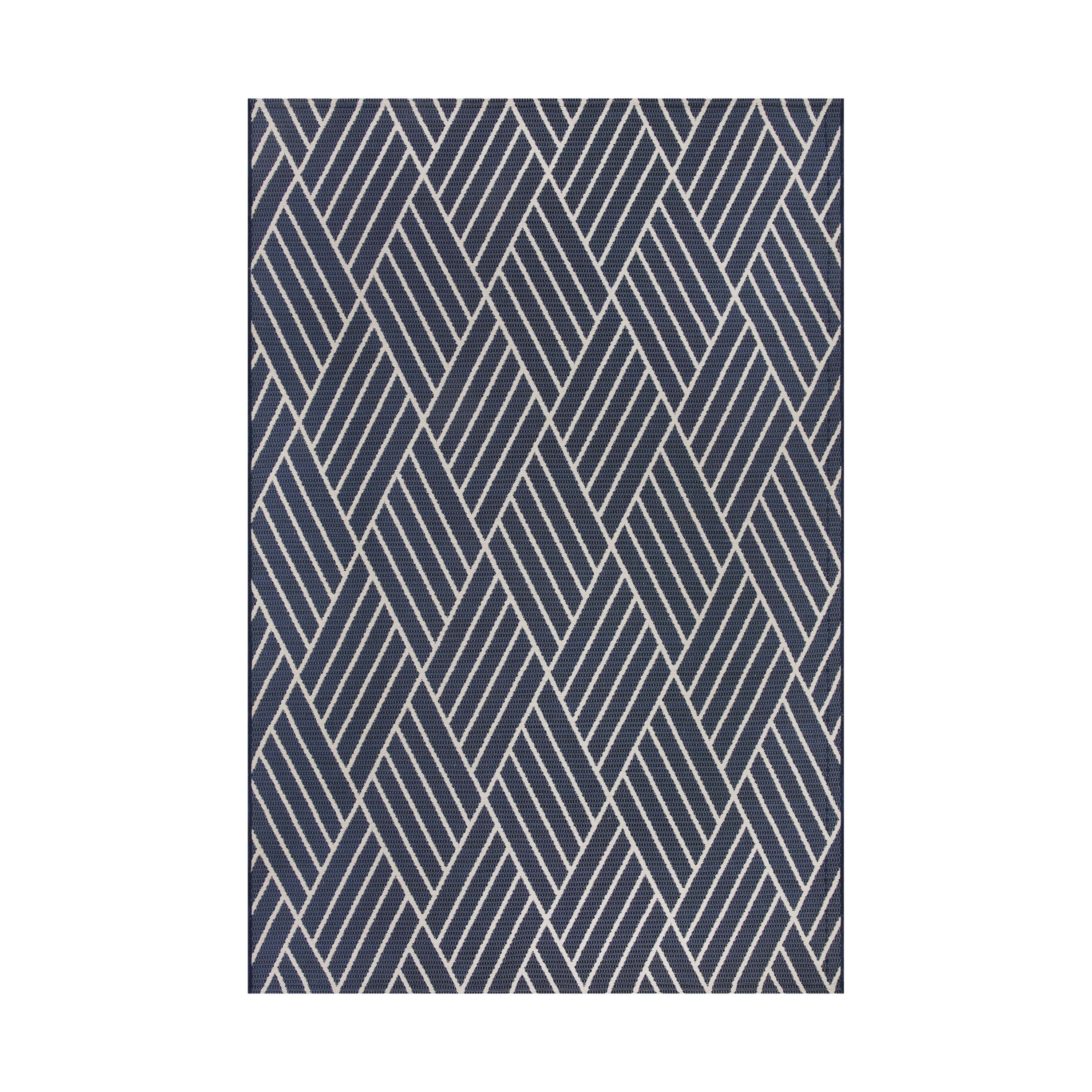 Better Homes & Gardens, 7 x 10, Indigo Diamond Outdoor Rug - Walmart.com