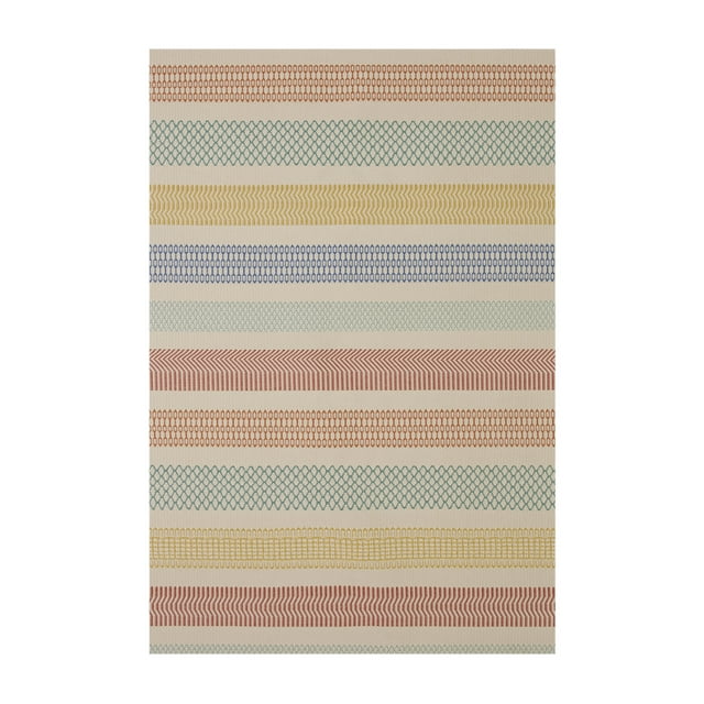 Better Homes & Gardens 7' x 10' Multi-Color Striped Outdoor Rug ...