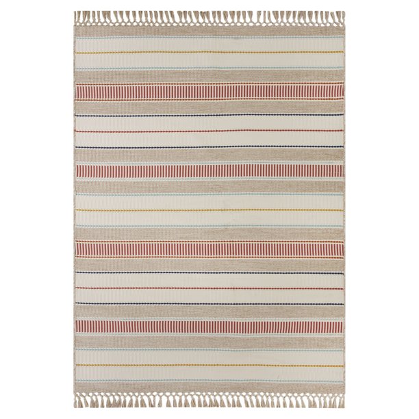 Better Homes & Gardens 7' x 10' Multi-color Striped Outdoor Rug ...