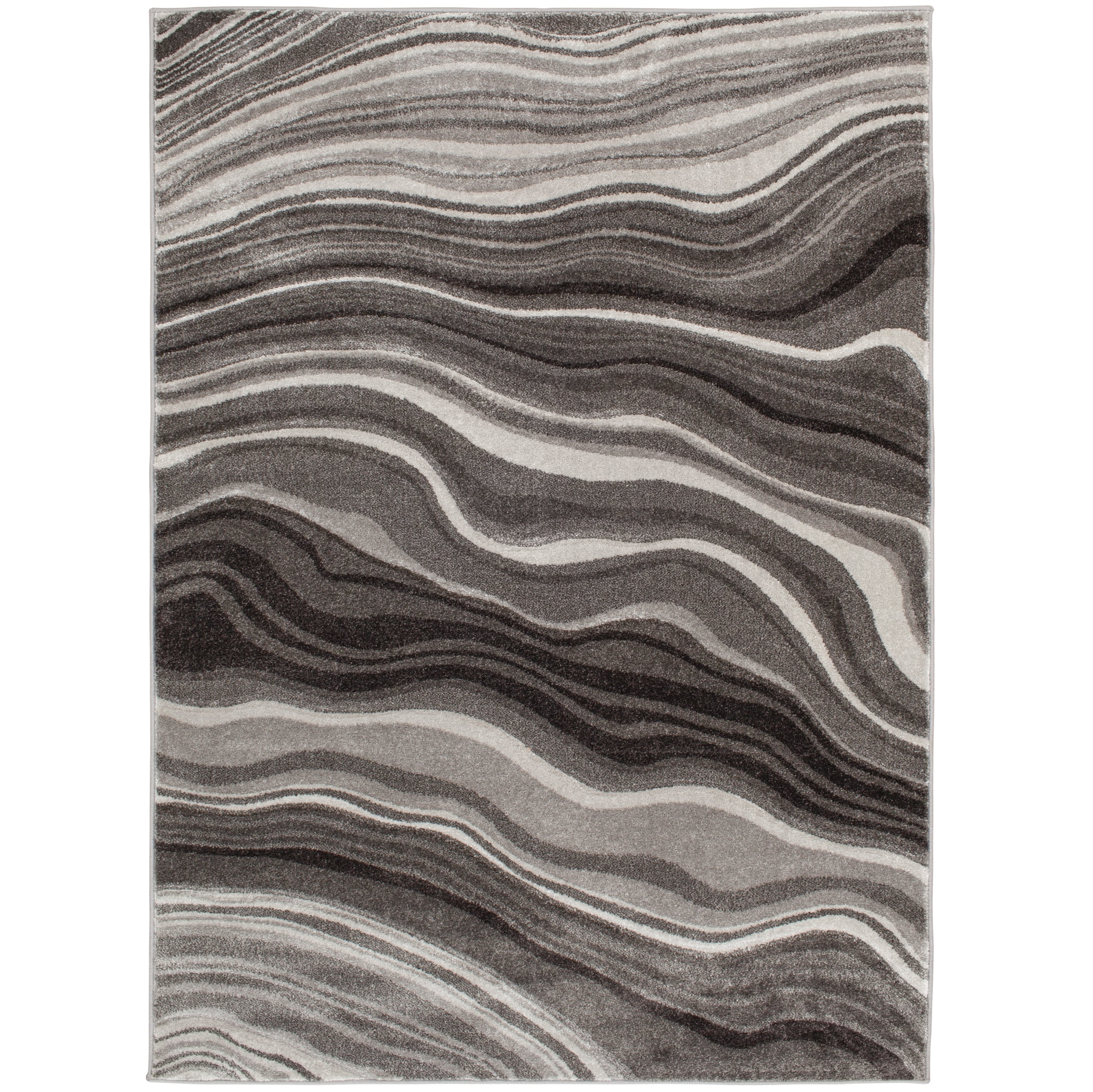 Better Homes & Gardens 8x10 Gray Waves Area Rug - Walmart.com