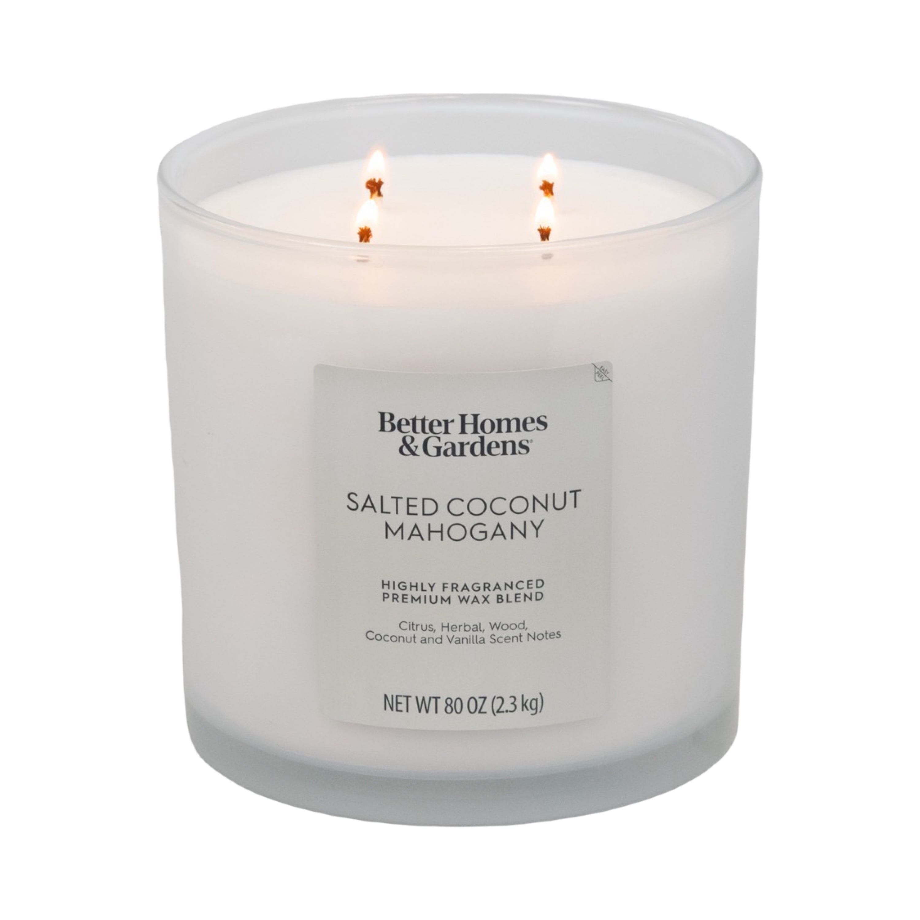 Better Homes & Gardens Salted Coconut Mahogany Scented 4-Wick Large ...