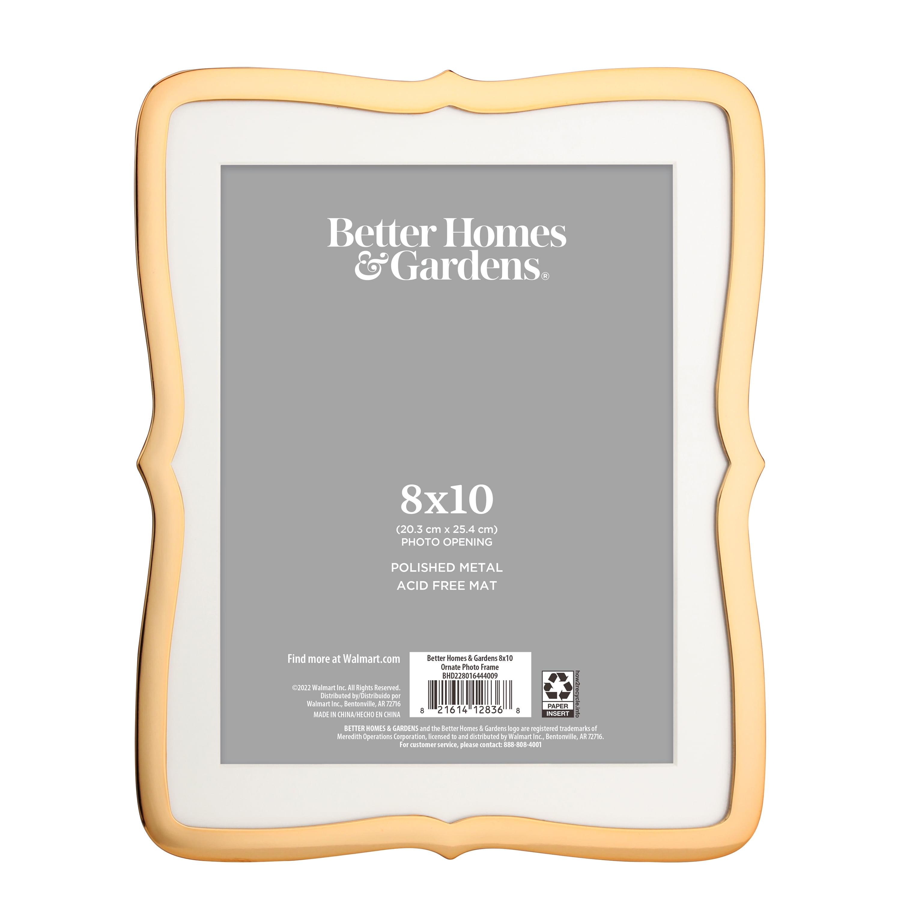 Better Homes & Gardens 8x10 Ornate Gold Picture Frame - Antique Style ...