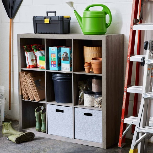 Better Homes & Gardens 9-Cube Storage Organizer, Rustic Gray - Walmart.com